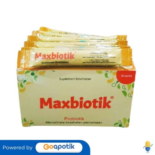 Jual Maxbiotik 1 Gram Box 30 Sachet | Shopee Indonesia