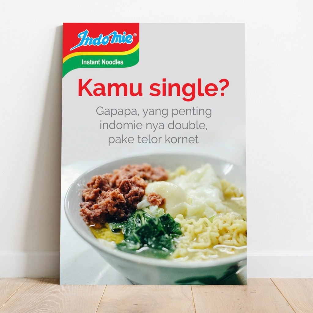 Jual Poster Indomie Kamu Single Double Telor Rebus Kornet Goreng Warkop ...