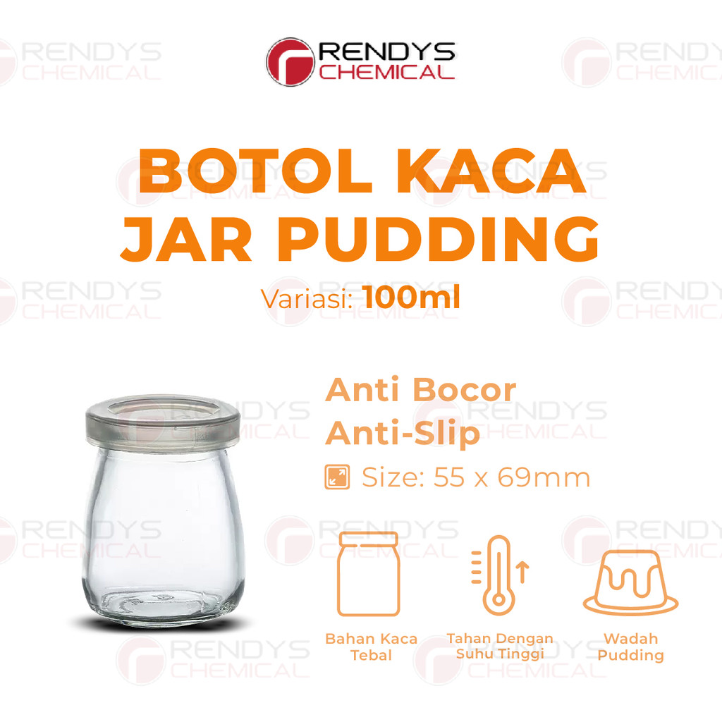 Jual Pudding Jar Glass 100ML 200ML With Soft PE Lid / Jar Puding Kaca ...