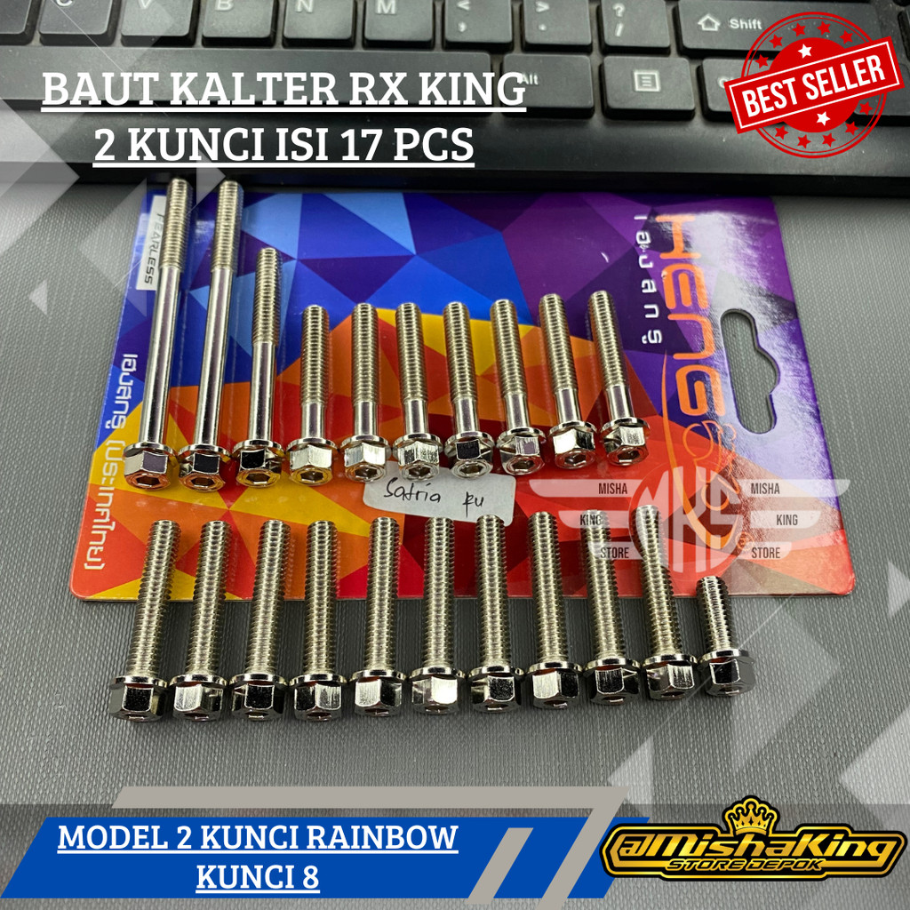 Jual baut probolt set bak mesin magnet bak kalter rx king rx series 2 kunci kepala 8 | Shopee ...