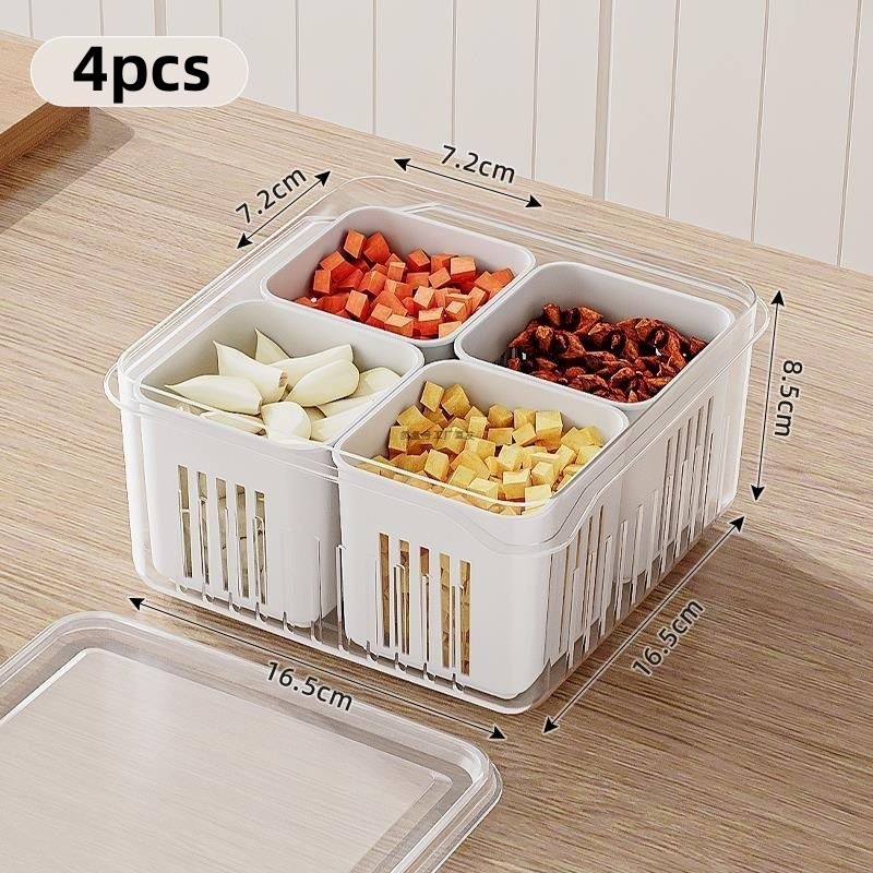 Jual 4 SEKAT kotak saringan wadah bawang 4 sekat tempat buah sayuran ...