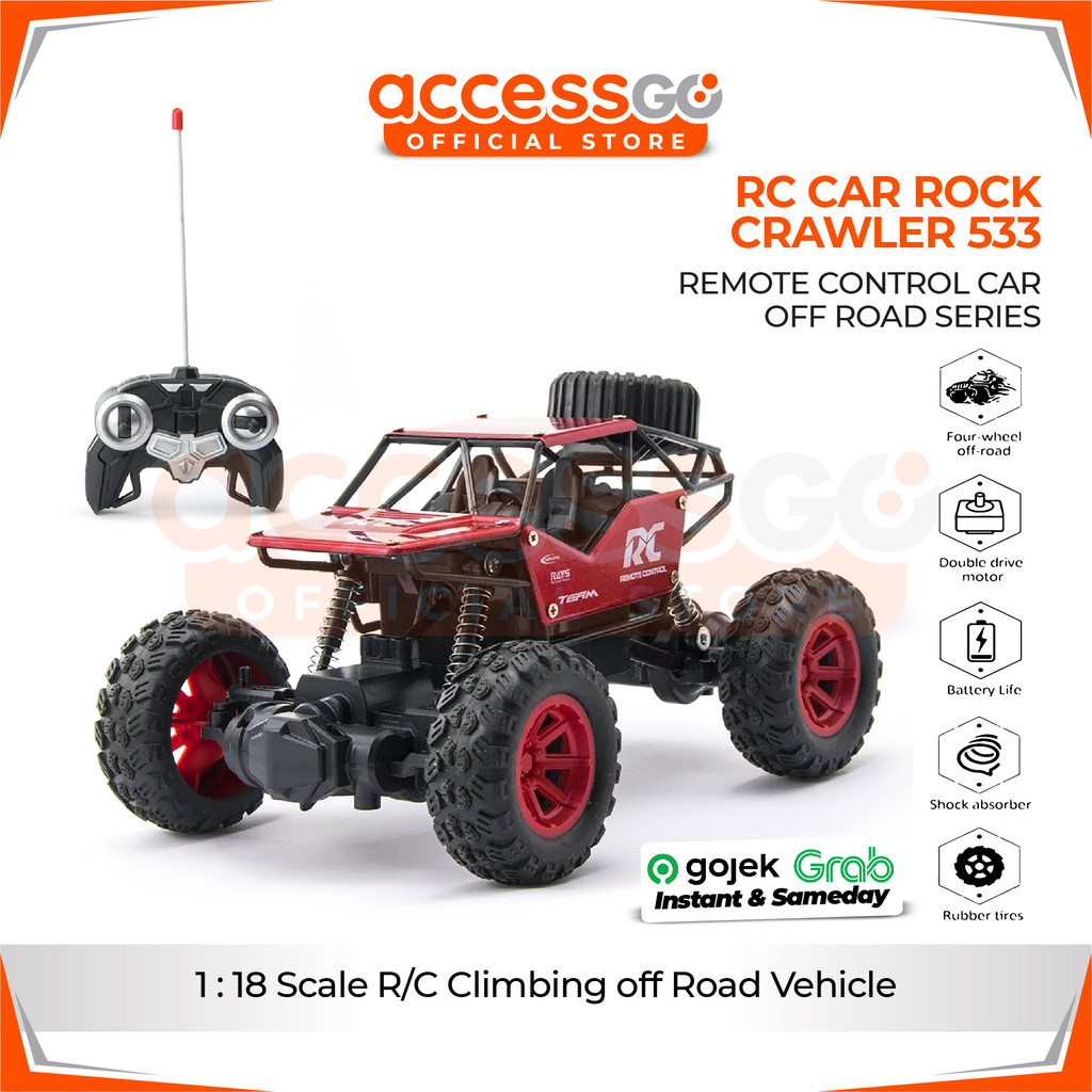 Jual PROMO Mobil REMOTE CONTROL ROCK CRAWLER RC 1:18 Monster Truck ...