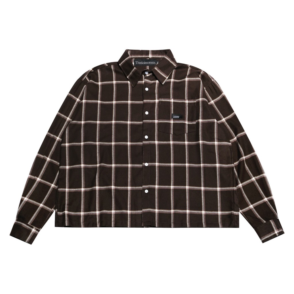 Jual Flannel Shirt Ribia Brown Thanksinsomnia | Shopee Indonesia