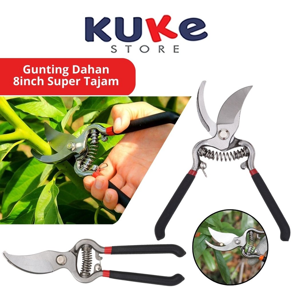 Jual KUKE Gunting Dahan Ranting 8 Inch / Alat Pemotong Tangkai Pohon ...