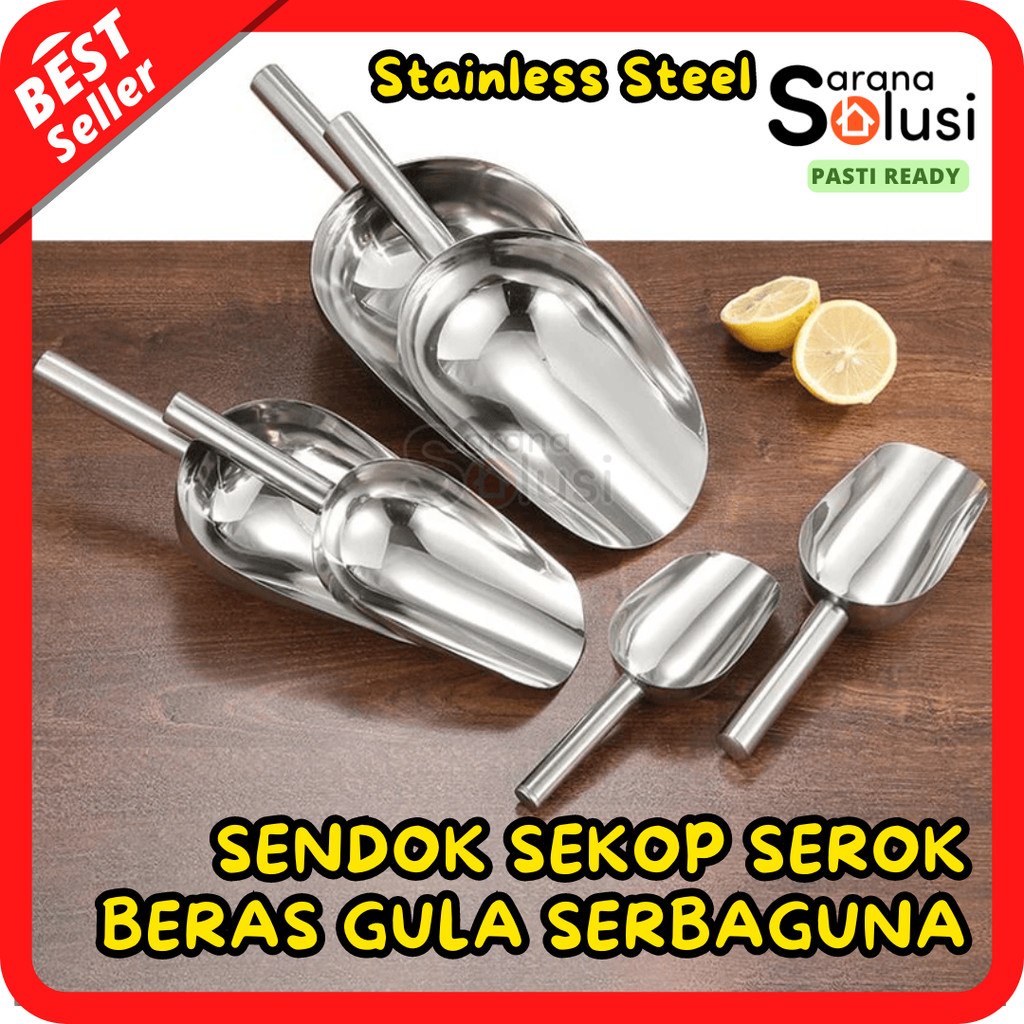 Jual Sendok Sekop Skop Scop Serok Serokan Centong Stainless Steel Beras ...