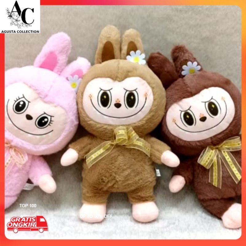 Jual Boneka Lucu / Boneka Labubu JUMBO The Monster 50 CM Heart Macaron ...