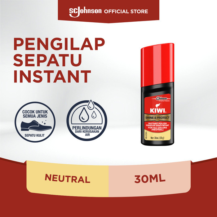 Jual KIWI Semir Sepatu Shine & Protect Neutral 30 ml | Shopee Indonesia