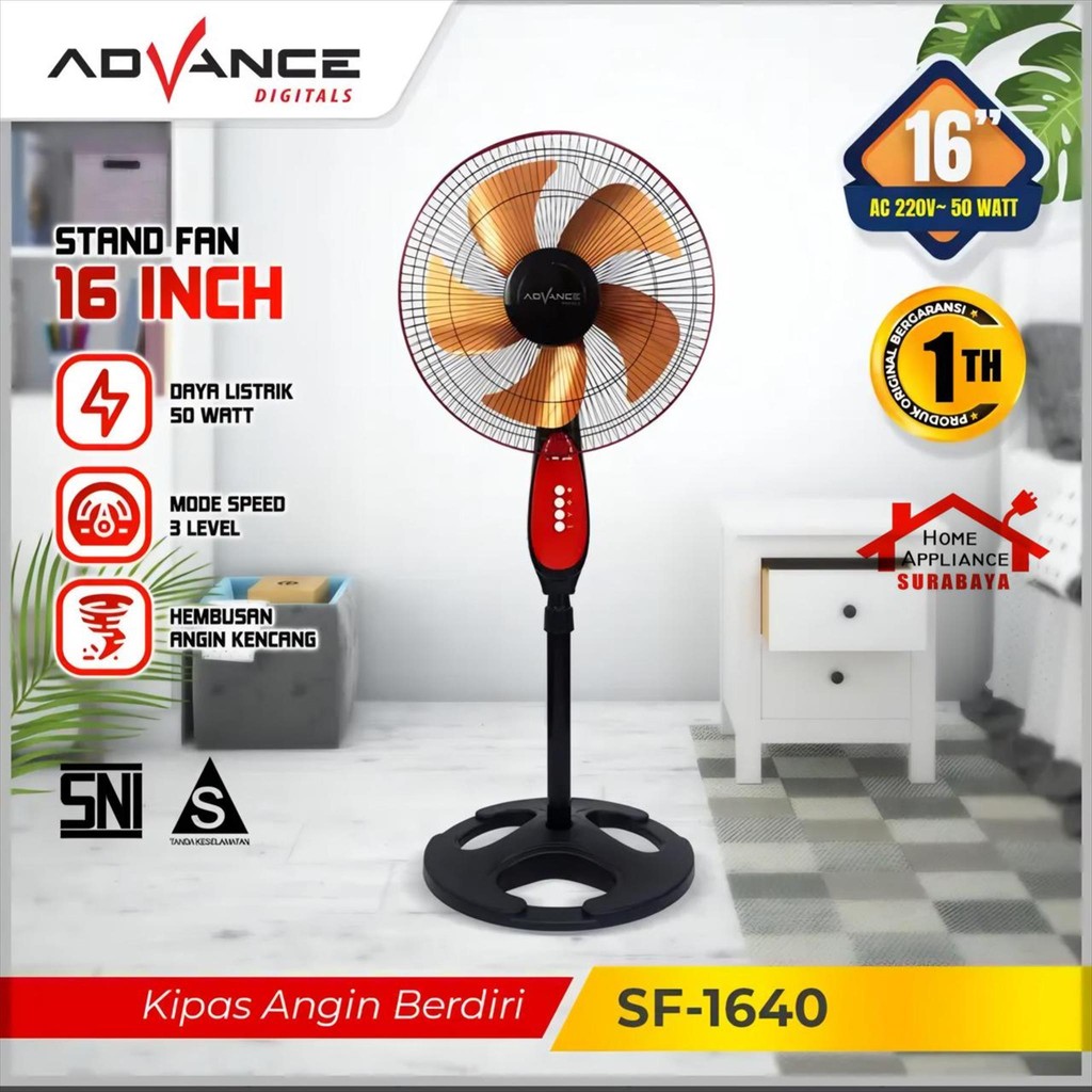 Jual ADVANCE Kipas Angin Berdiri - Stand Fan 16 Inch SF-1640 | Shopee Indonesia