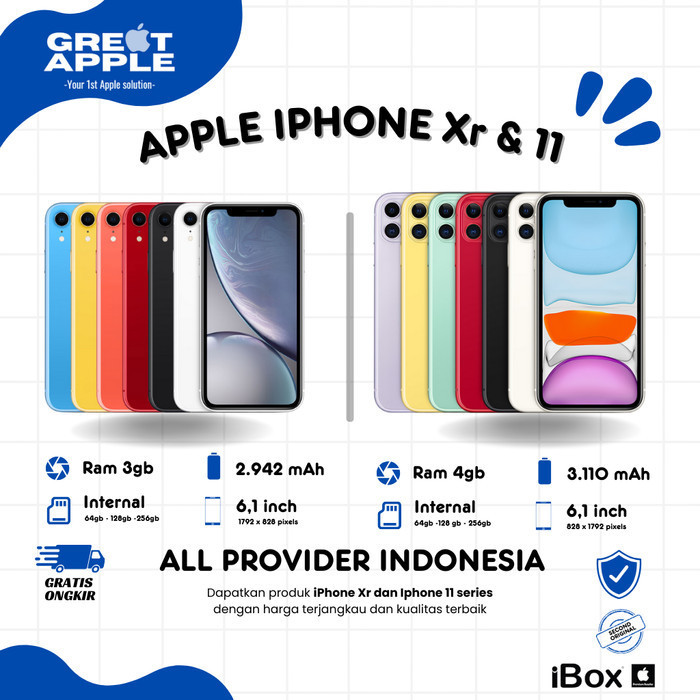 Jual Apple iPhone XR | Iphone 11 64gb 256gb Garansi Resmi Ibox-Inter ...