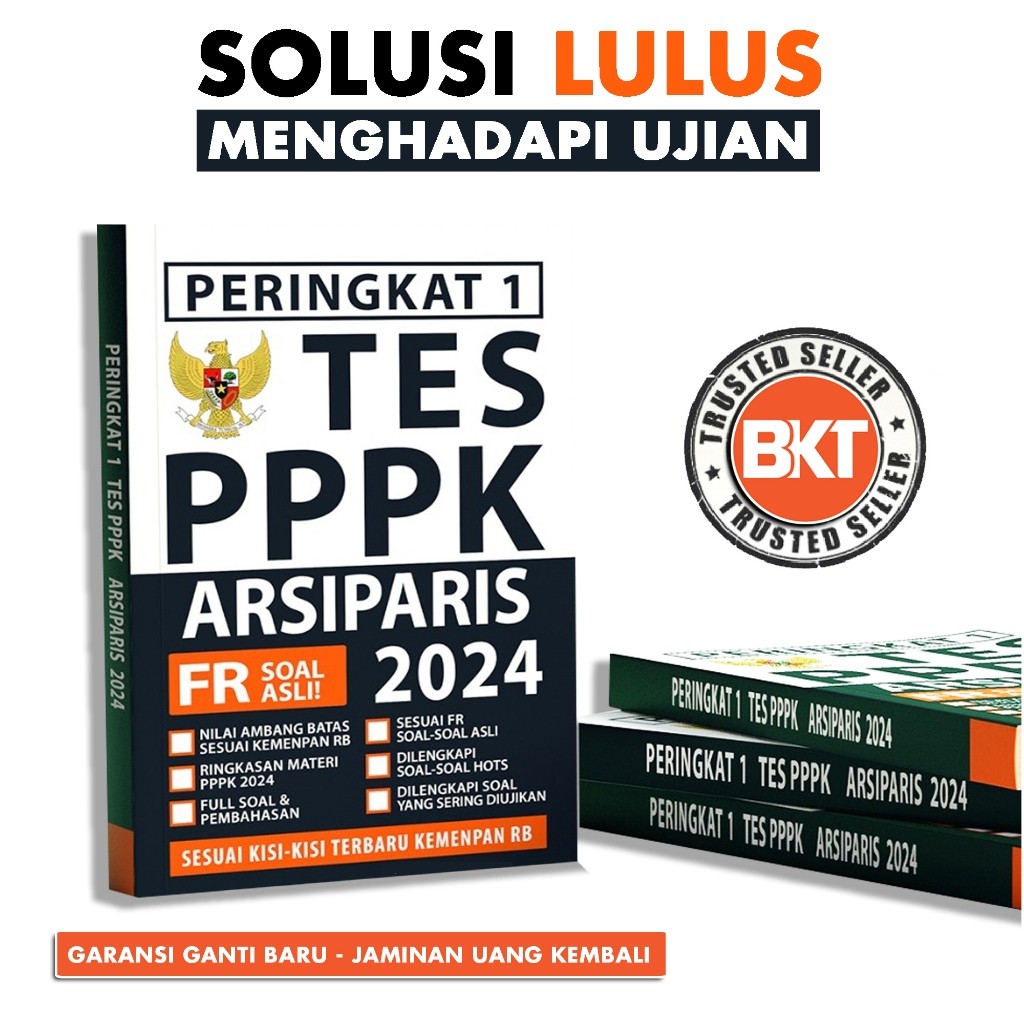 Jual BUKU PPPK ARSIPARIS 2024 - Peringkat 1 PPPK TEKNIS ARSIPARIS 2024 ...