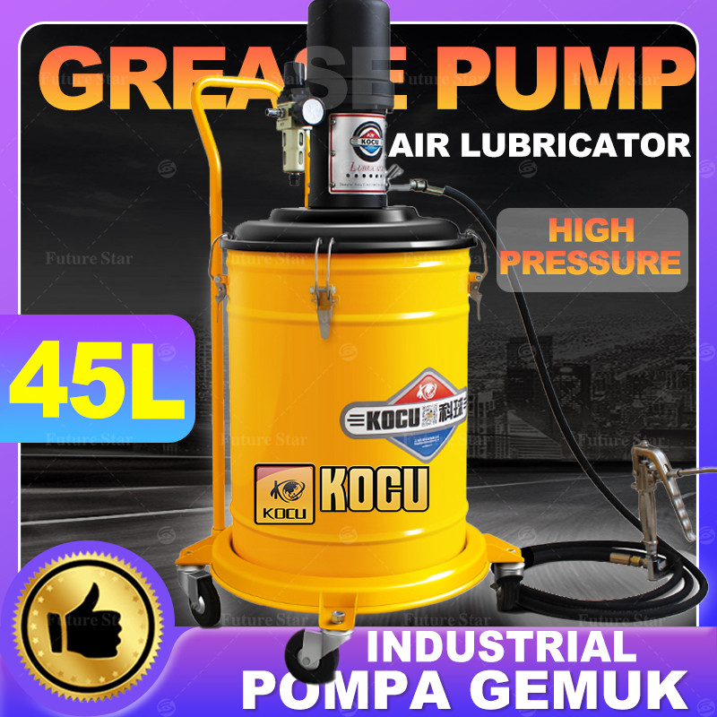 Jual Pompa Gemuk Angin 45 Liter Grease Pump Lubricator Air Operated 50: ...