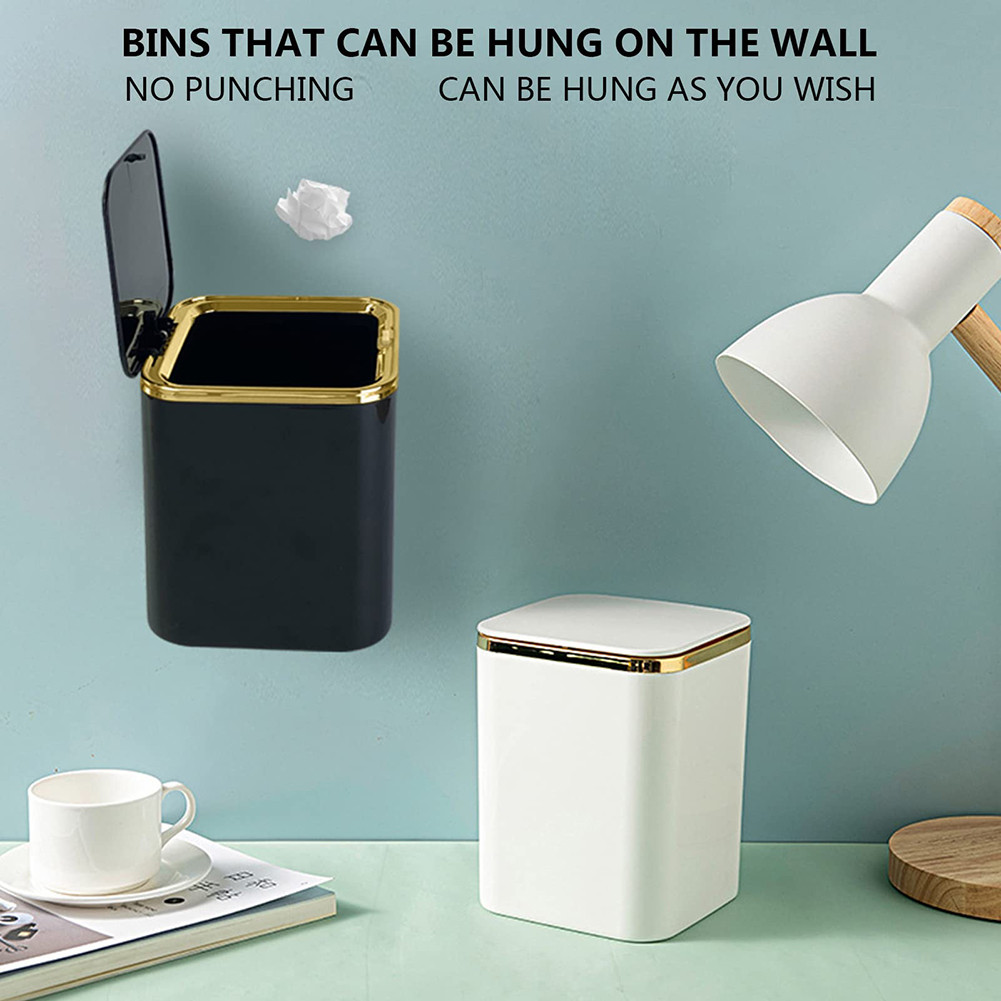 Jual Mini Waste Bins Desktop Garbage Basket Home Table Plastic Trash ...