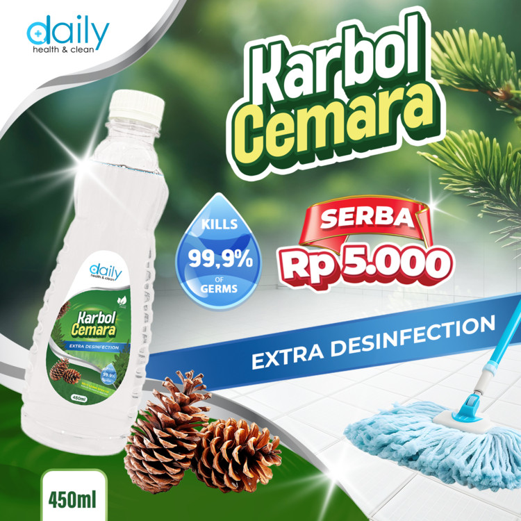 Jual Karbol Cemara Daily Karbol Pine Oil 450ml | Shopee Indonesia