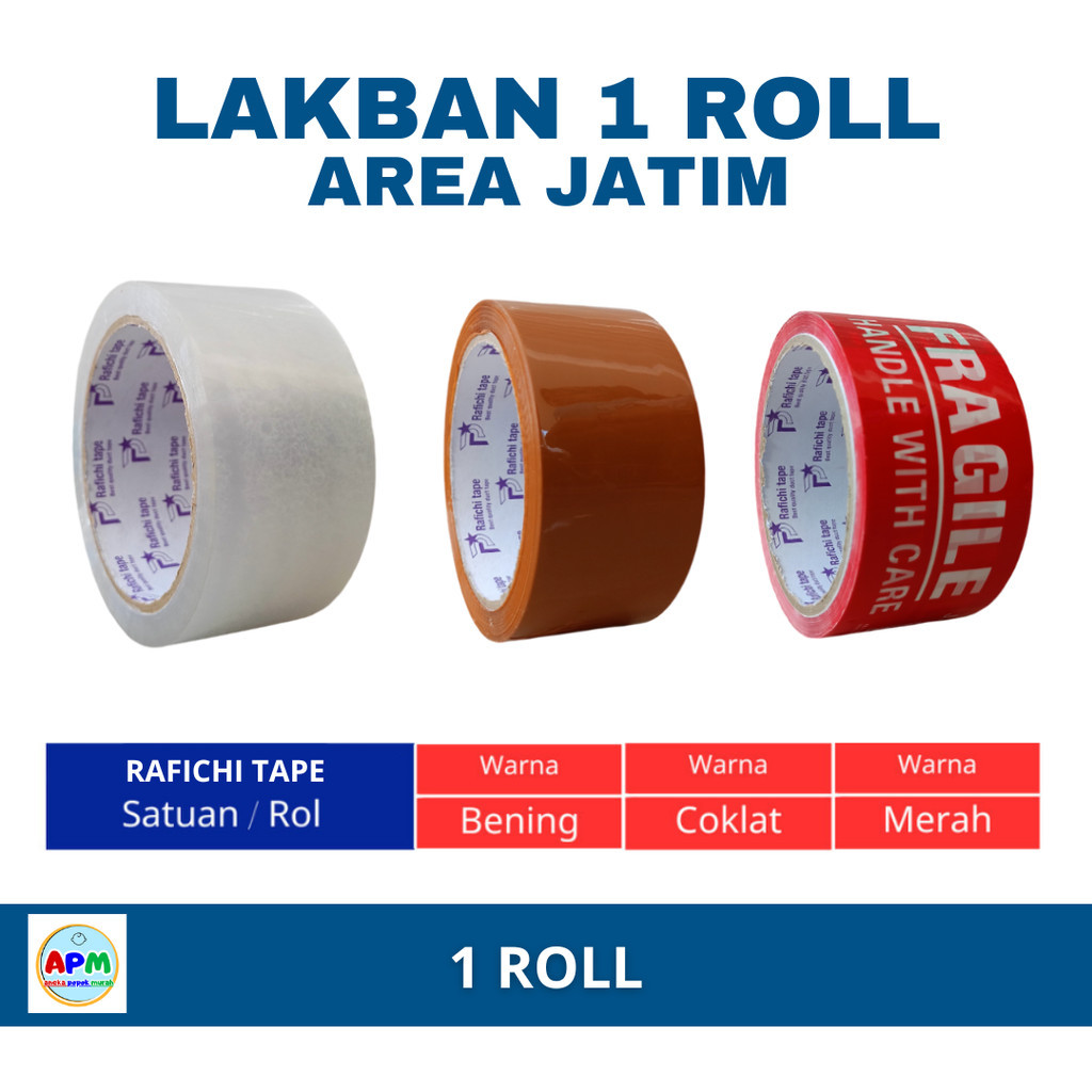 Jual LAKBAN COKLAT, LAKBAN BENING, LAKBAN FRAGILE 45MM PER ROLL / PER ...