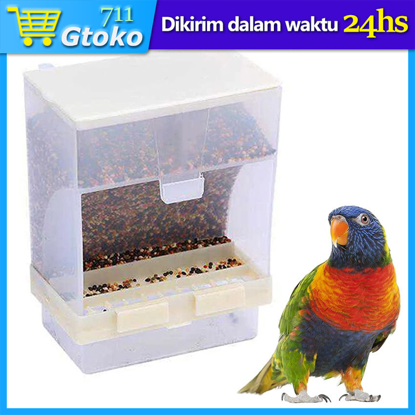 Jual Dispenser Pakan Burung Otomatis Tempat Makan Gantung Plastik Anti Tumpah Burung Beo Pipit ...