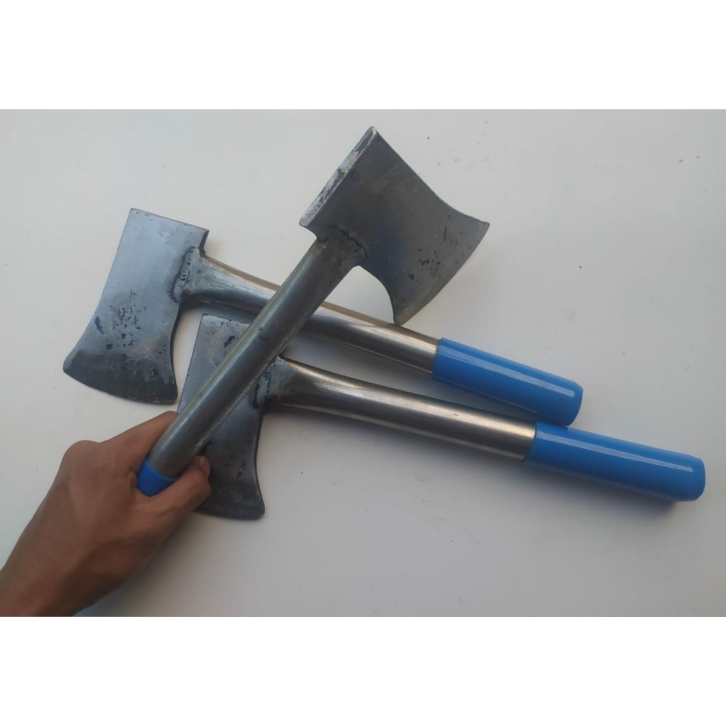 Jual kapak cacah tulang daging/kayu kapak gagang pipa besi | Shopee ...