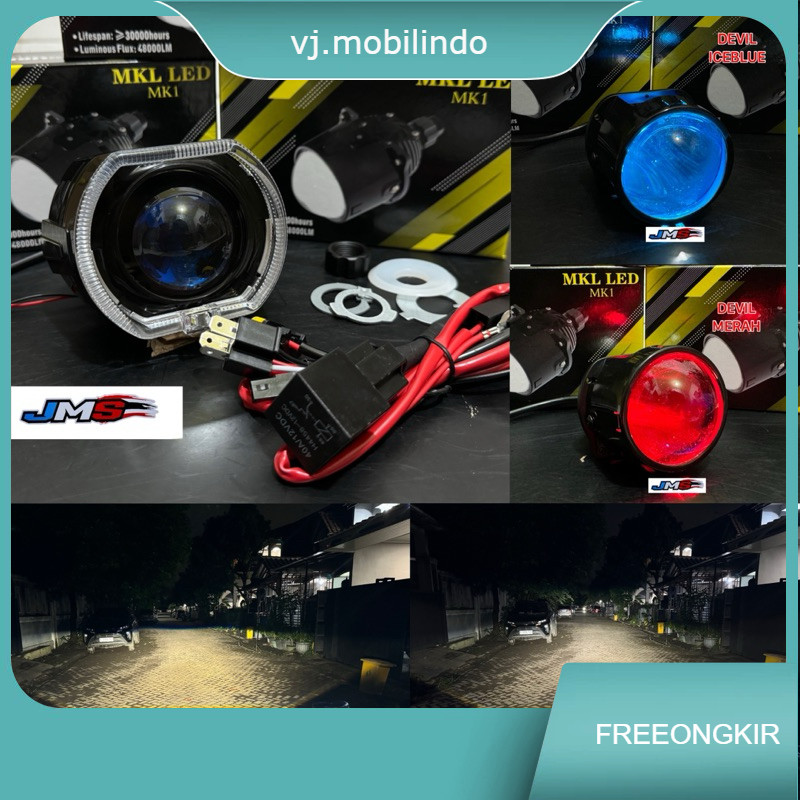 Jual BILED MKL 2,5 INCH BLUELENS 60 WATT PROJECTOR BILED MOTOR MOBIL ...