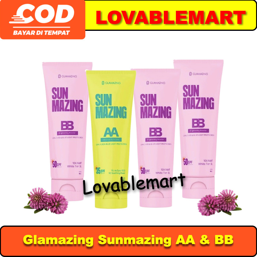 Jual Lovablemart GLAMAZING - SUNMAZING SERIES ( 50ml ) - Sunscreen Wajah Sun Mazing AA Advanced ...
