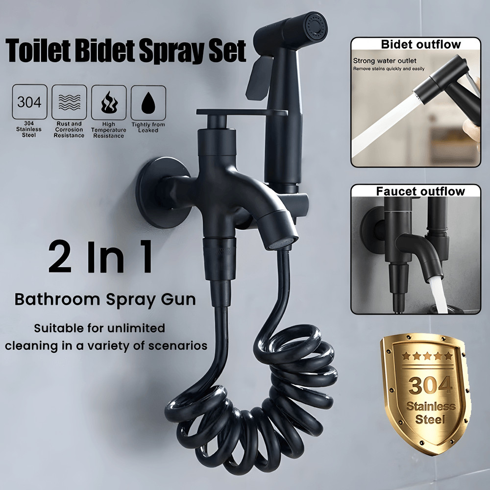 Jual 1 Set SUS304 Jet Shower Kloset/Kran Cabang Shower Stainless/Jet ...