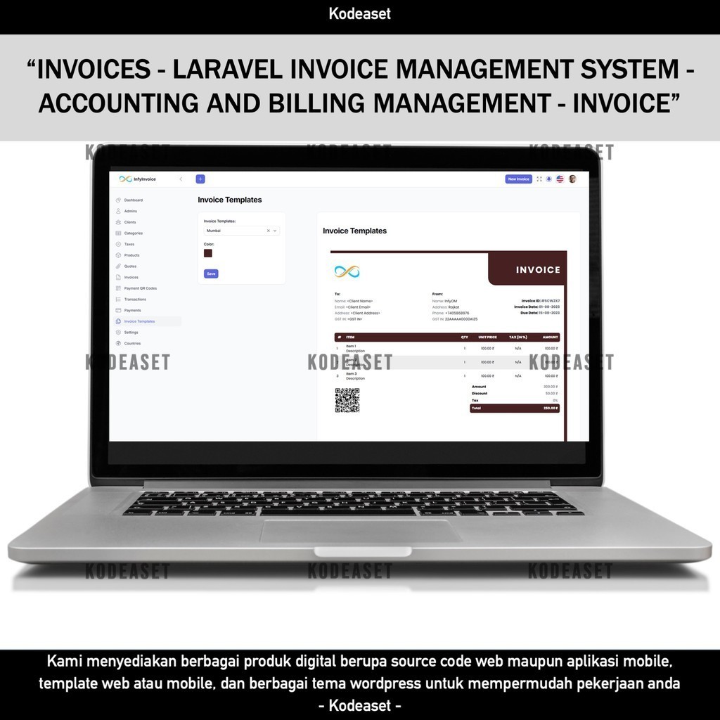 Jual SOURCE CODE APLIKASI WEB INVOICES - LARAVEL INVOICE MANAGEMENT SYSTEM - ACCOUNTING AND ...