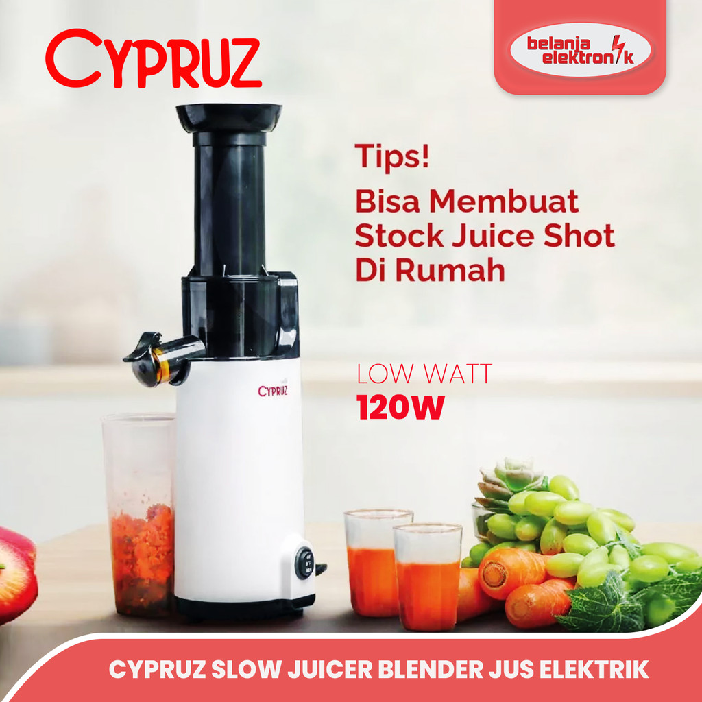 Jual CYPRUZ JR-0001 SLOW JUICER BLENDER JUS ELEKTRIK LOW WATT 120W JR ...