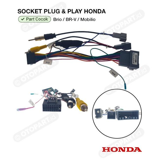 Jual Socket Head Unit Honda BRIO/MOBILIO/BRV Plug And Play | Shopee ...