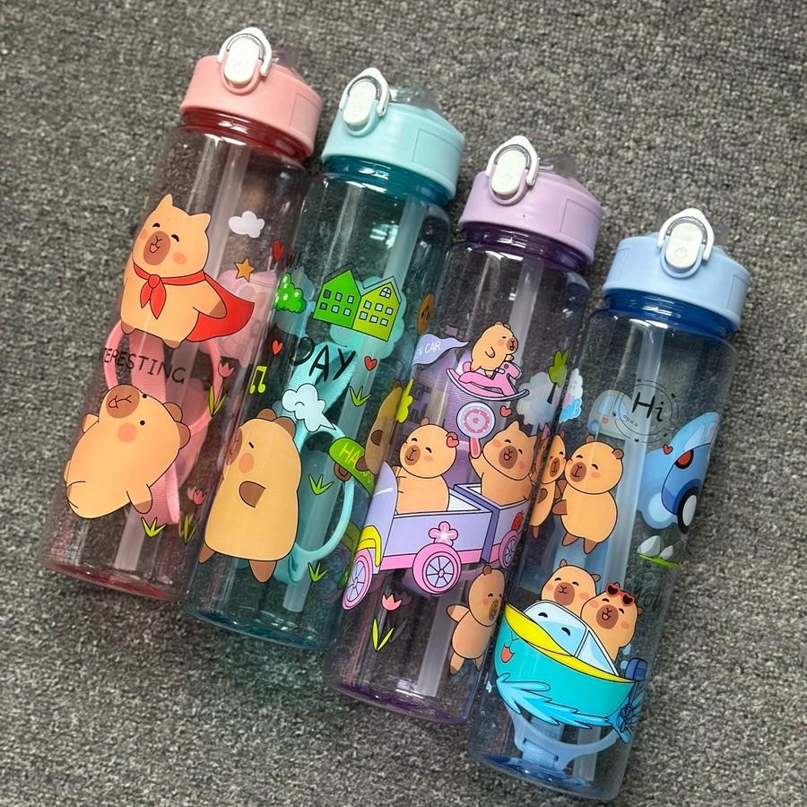 Jual BOTOL MINUM CAPYBARA 900 ML /BOTOL MINUM ANAK + SEDOTAN BPA FREE ...