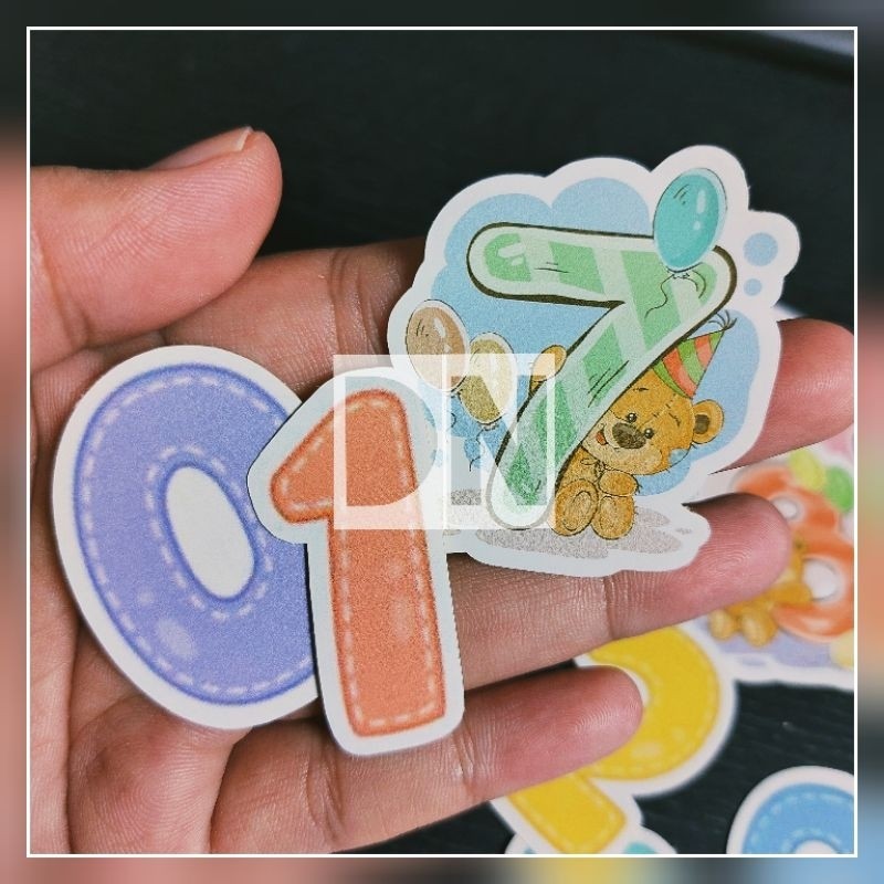 Jual STIKER ANGKA KARATER STICKER KERTAS GLOSSY KARAKTER ANGKA SESUAI ...