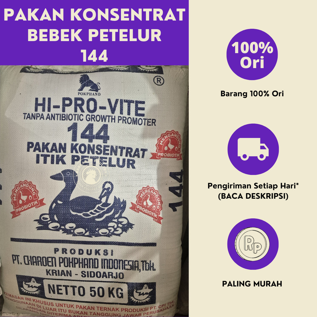 Jual Pakan Konsentrat Bebek Petelur 144 (1 Kg, Konsentrat, Butiran Halus, Protein 36%) | Shopee ...