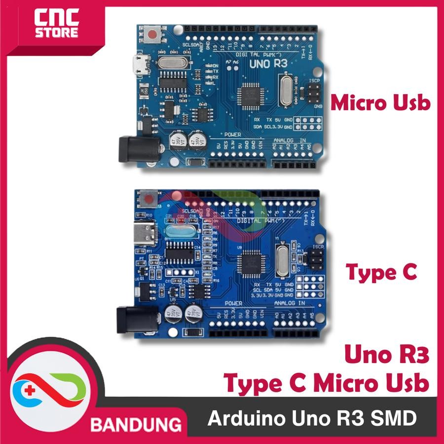 Jual ARDUINO UNO R3 ATMEGA328P SMD CH340 ATMEGA328P MICRO USB IC PB - A ...