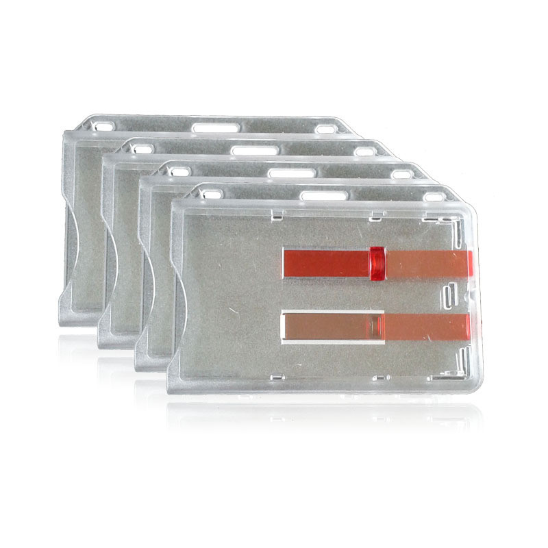 Jual Dual Sliding Strap Style ID Tag PC Working Permit Case Employee's ...