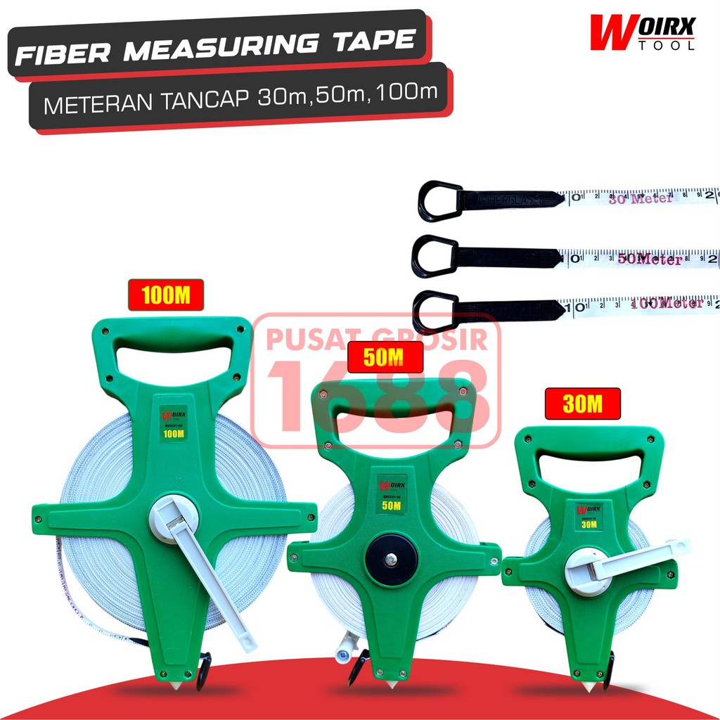 Jual Meteran Tancap / Meteran Tanah / Meteran Rol 30 Meter 50 Meter 100 ...