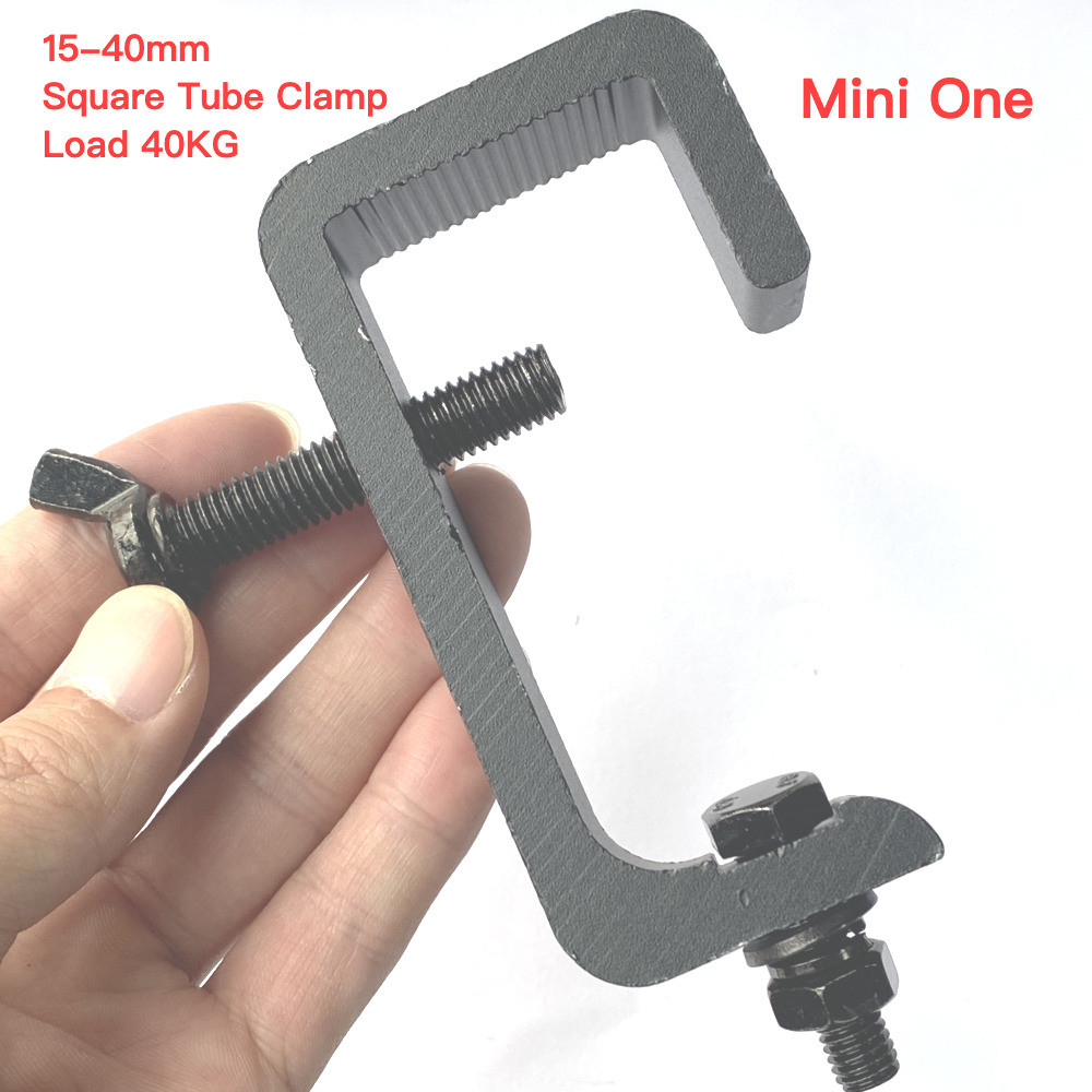 Jual 15-40mm Square Tube Clamp Racks C Hooks Aluminum Mounting Clamp ...