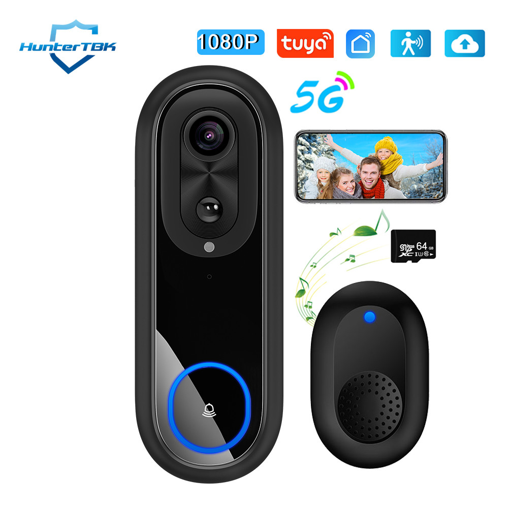 Jual 5G 2.4G WiFi Video Doorbell 1080P Wireless Bell Tuya APP Smart ...