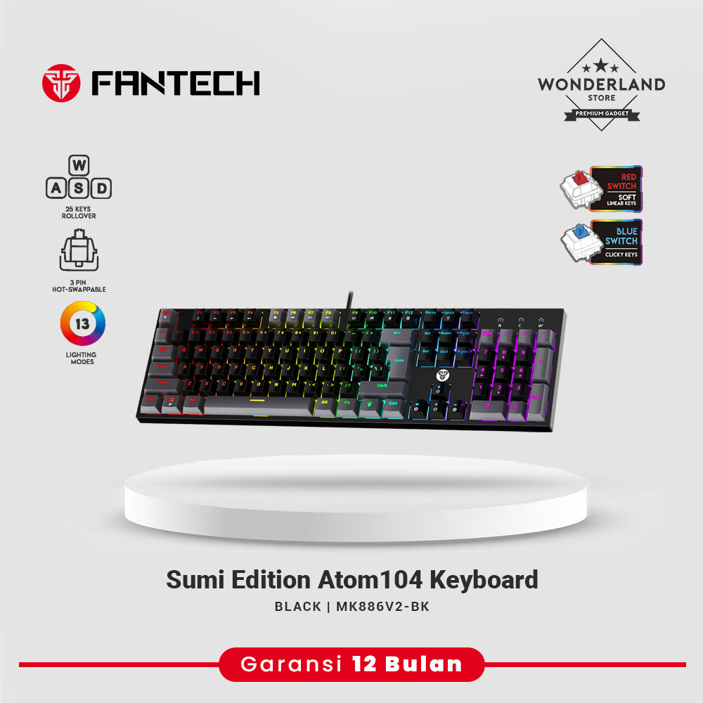 Jual Fantech Sumi Edition Atom87/Atom104 RGB Gaming Mechanical Keyboard ...