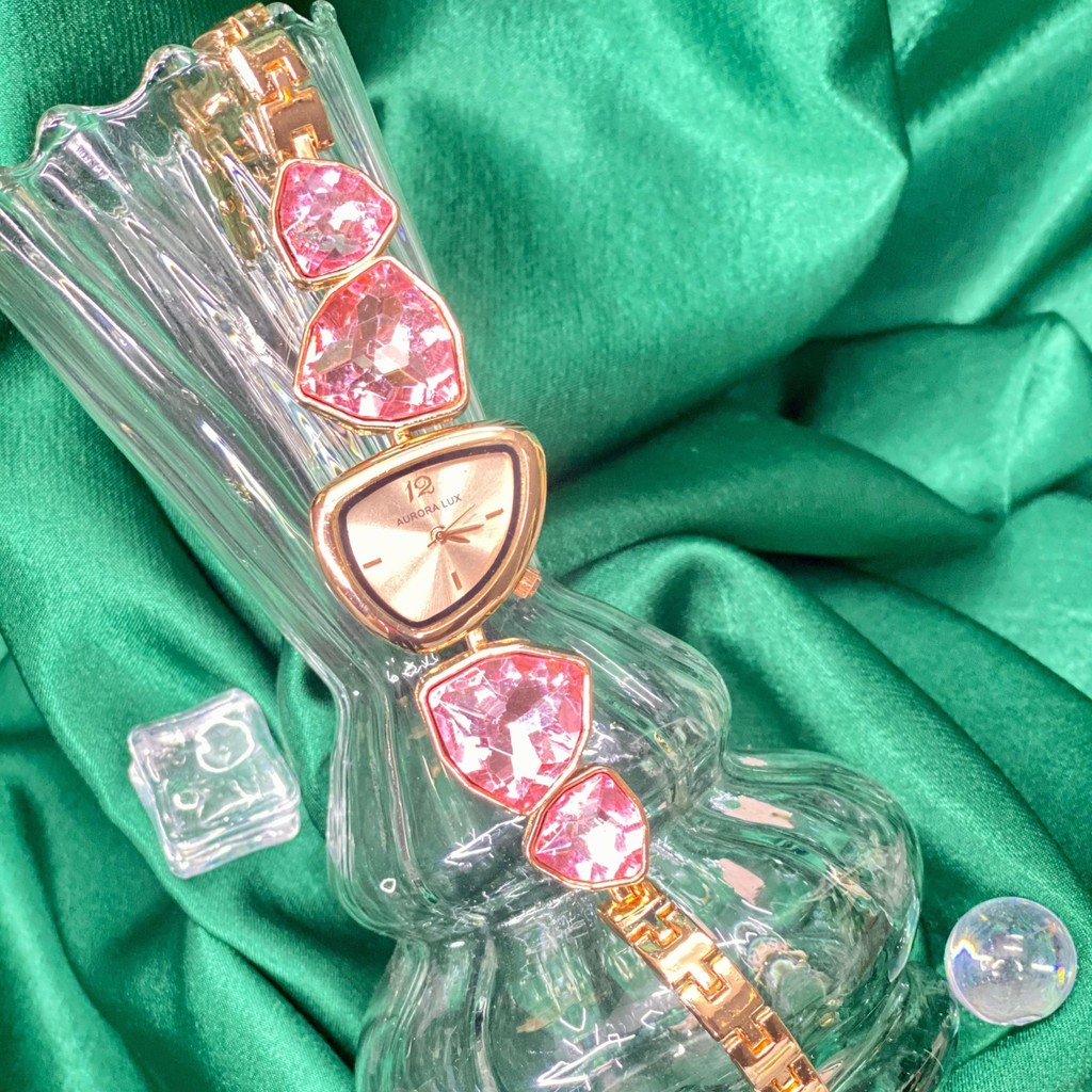 Jual [Tanpa Box] Jam Tangan Wanita Aurora Lux Batu Rantai Stainless ...