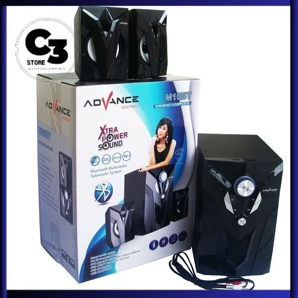 Jual Advance Speaker Aktif M10 BT Bluetooth Subwoofer Bass Xtra Power / FM Radio MP3 Speker ...