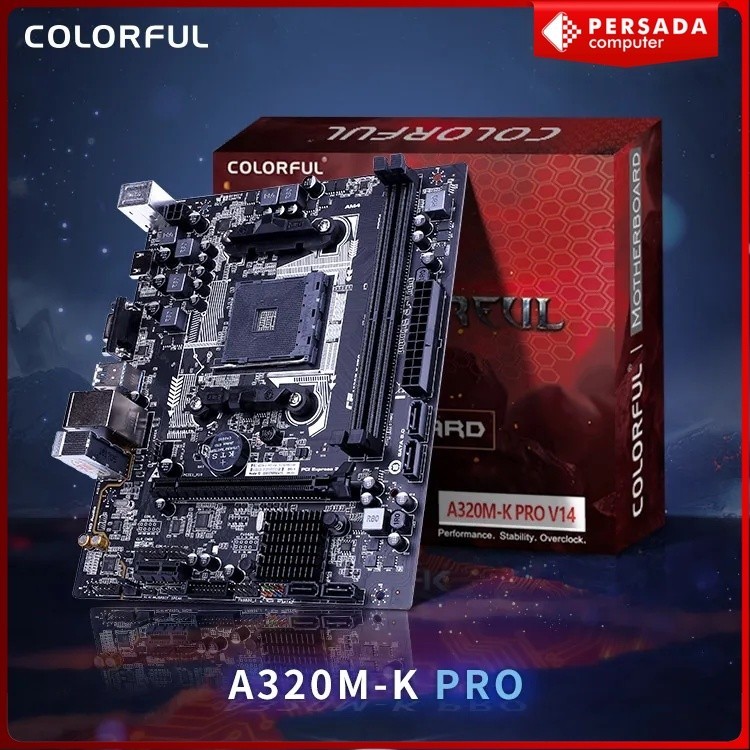 Jual MOTHERBOARD COLORFUL A320M-K PRO V14 (AMD AM4, A320M, DDR4, USB3.0 ...