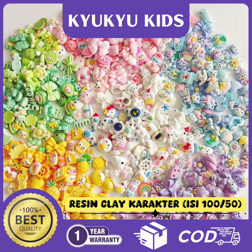Jual Kyukyu Kids [GARANSI 1 TAHUN] Resin Clay Karakter Grosir Sticker ...