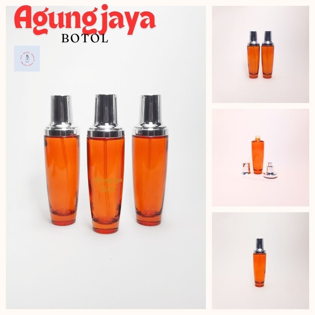 Jual Botol Kaca 120 ml Oval Merah / Botol Parfum / Botol Kaca Parfum ...