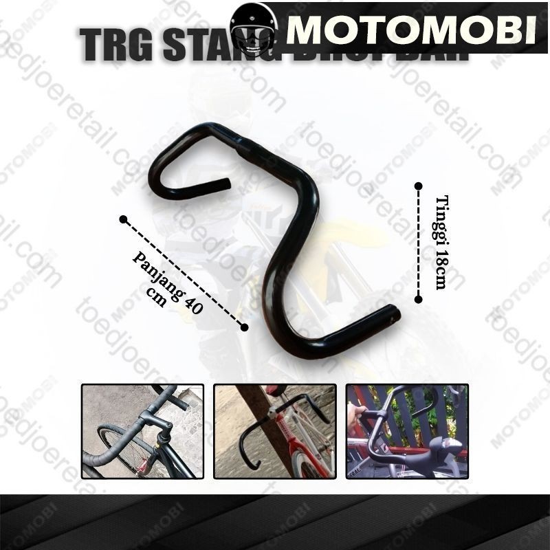 Jual TRG Dropbar fixie standar roadbike 25.4 stang sepeda balap touring ...