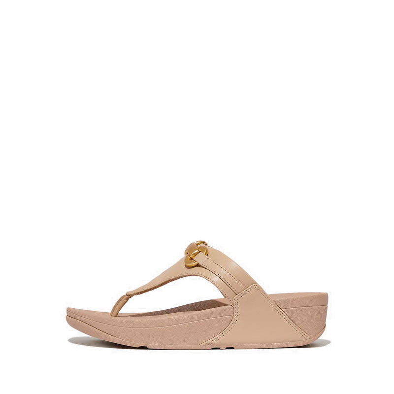 Jual Fitflop Lulu Chunky-Snaffle Leather Toe-Post Sandals - Classic Beige | Shopee Indonesia