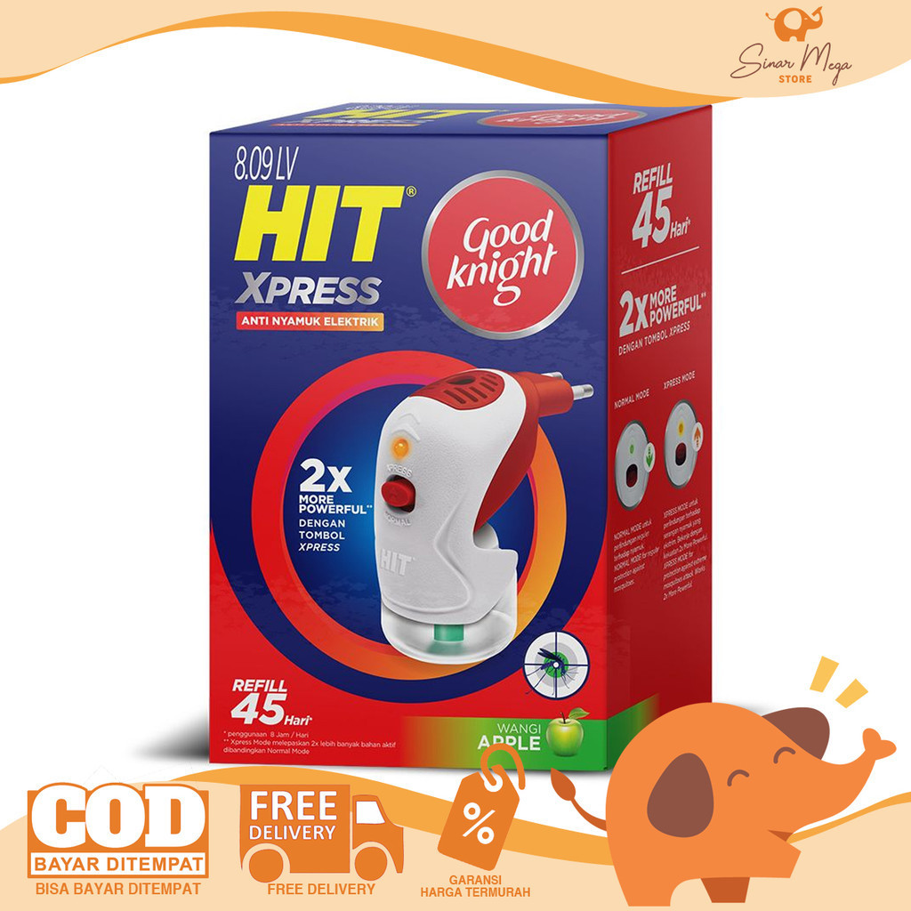 Jual HIT Good Knight Xpress Set Device + Refill Apple 35ml Obat Nyamuk ...