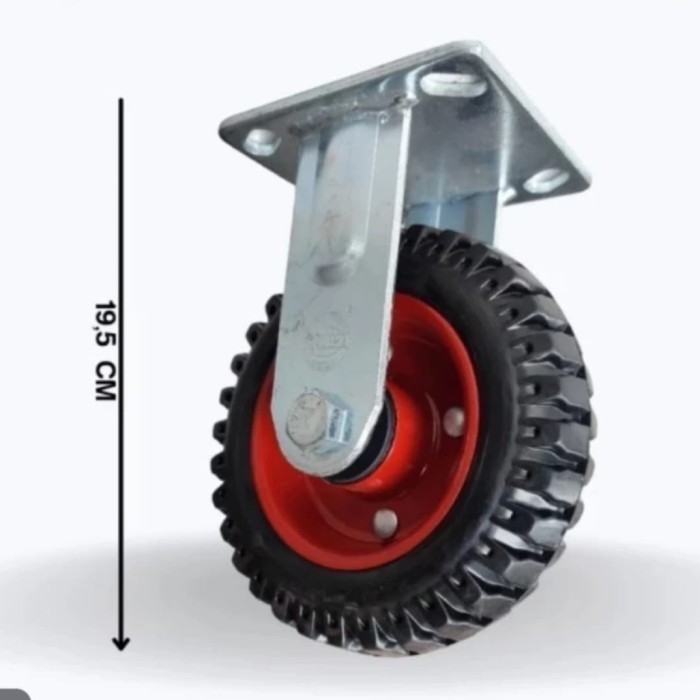 Jual Roda Troli / Caster Wheel / Roda Karet Hitam Kembang Taiwan 6 inch ...