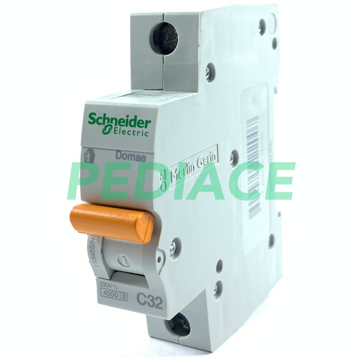 Jual MCB 1 Phase Schneider DOMAE Merlin Gerin 32A 7000 Watt Circuit Breaker SNI | Shopee Indonesia