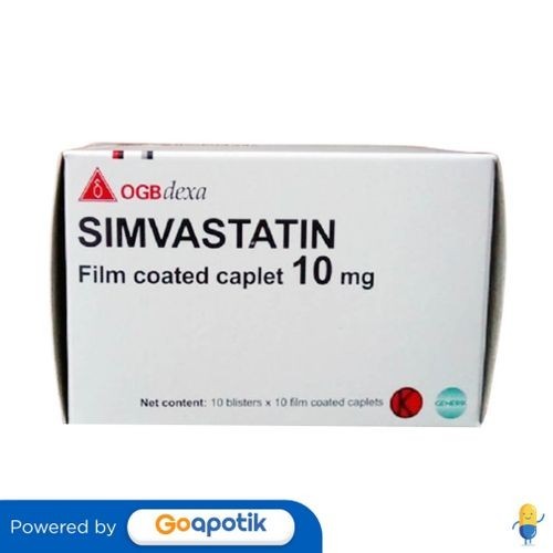 Jual Simvastatin Ogb Dexa Medica 10 Mg Box 100 Tablet | Shopee Indonesia