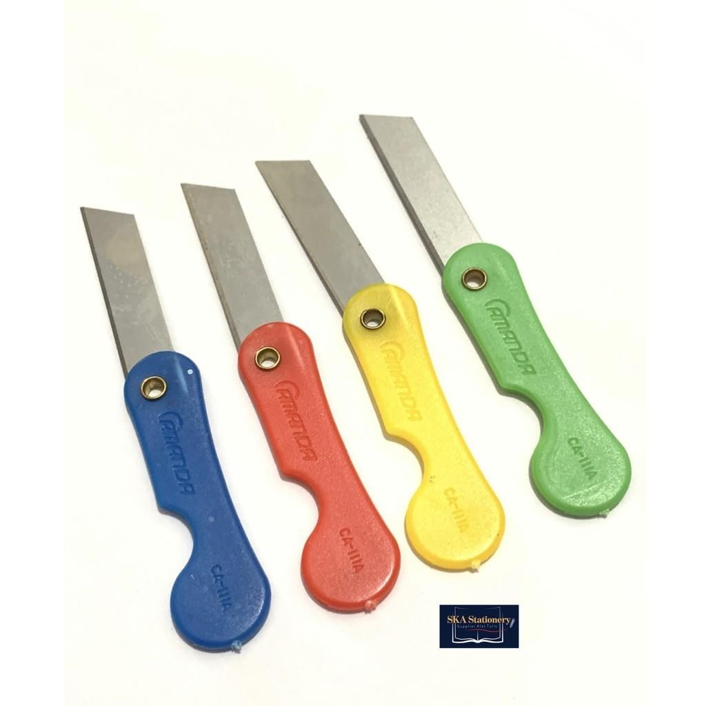 Jual 12pcs Pemes Warna/Pisau Lipat/Cutter Lipat Renteng Kecil (Lusin ...