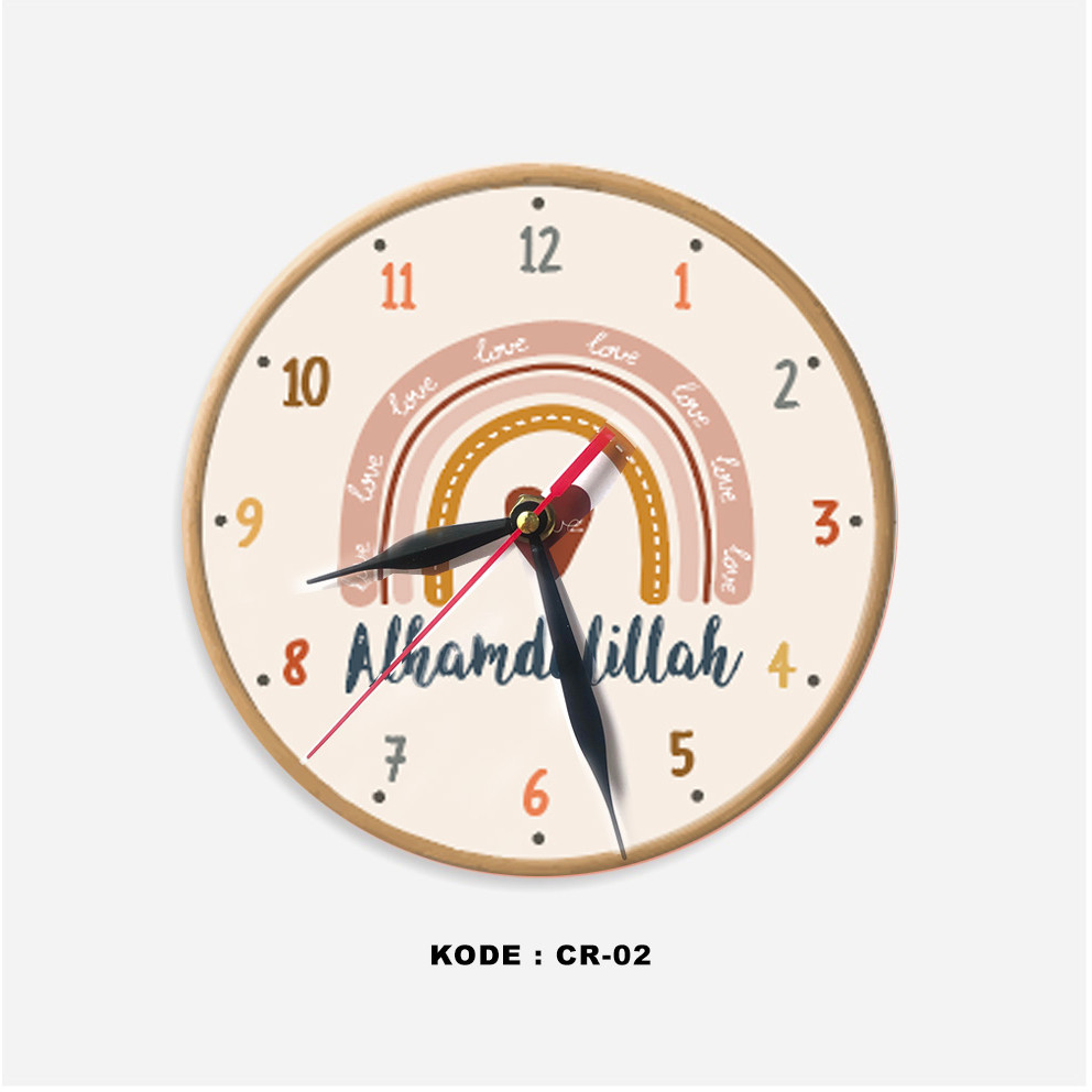 Jual Jam Dinding Kayu Aesthetic Vintage Nuansa Muslim Diameter 20cm ...