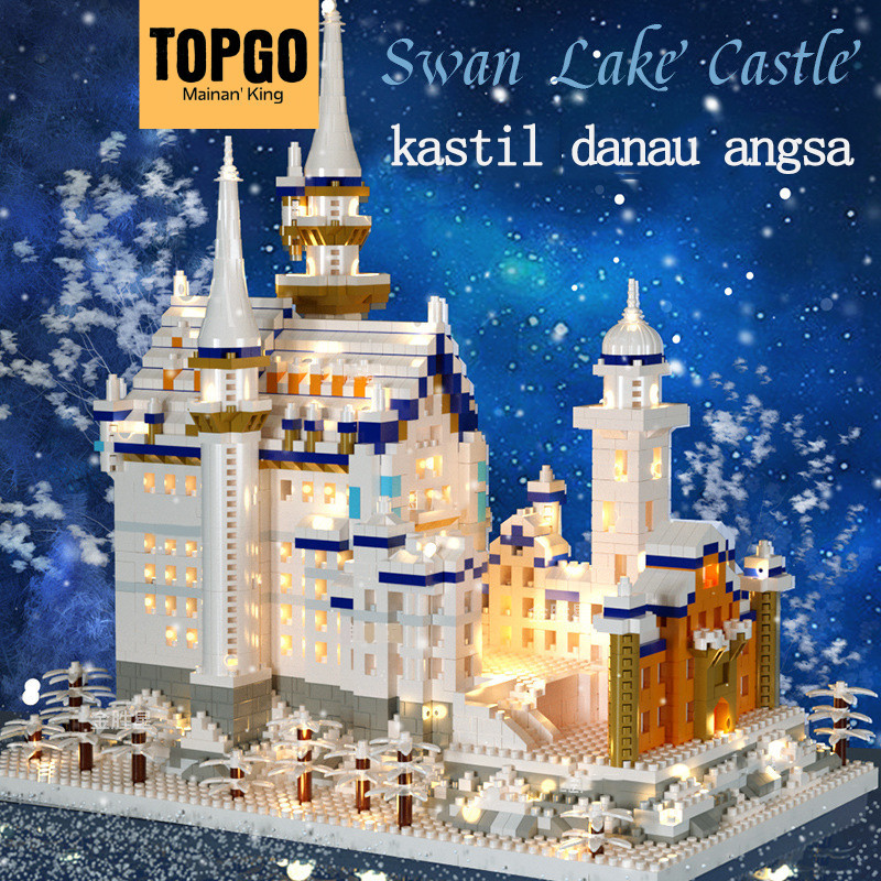 Jual TI58V Nano Block Mainan Kastil Hadiah Istana Princess Blok ...