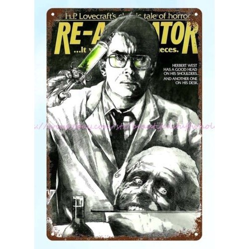 Jual 1985 Re-animator poster metal tin sign master bedroom decor ...